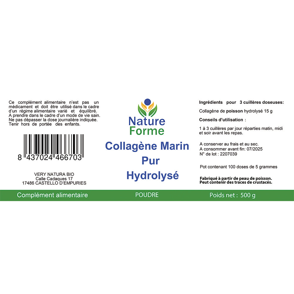 Collagène Marin Pur Hydrolysé - 180 gélules à 25.90 € Belle peau